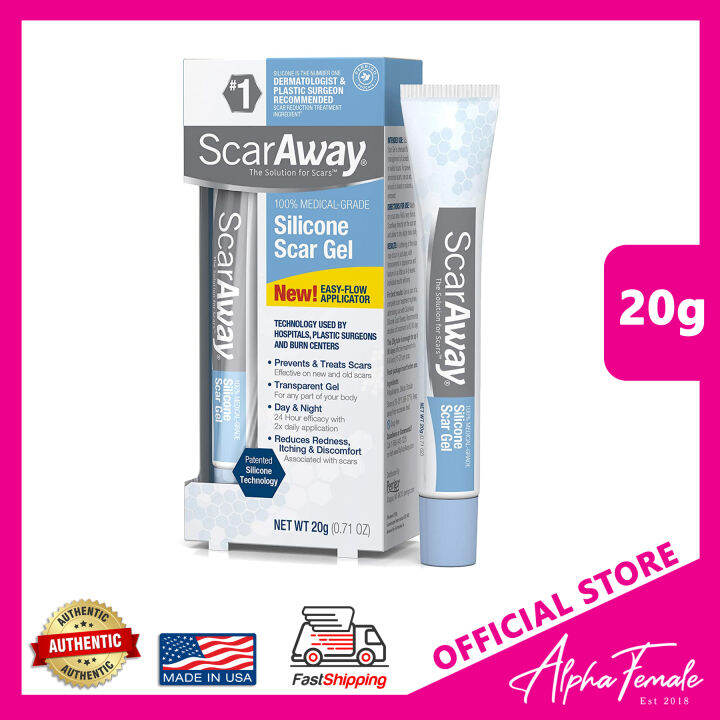 ScarAway 100% Medical-Grade Silicone Scar Gel for Face, Body, Surgical ...
