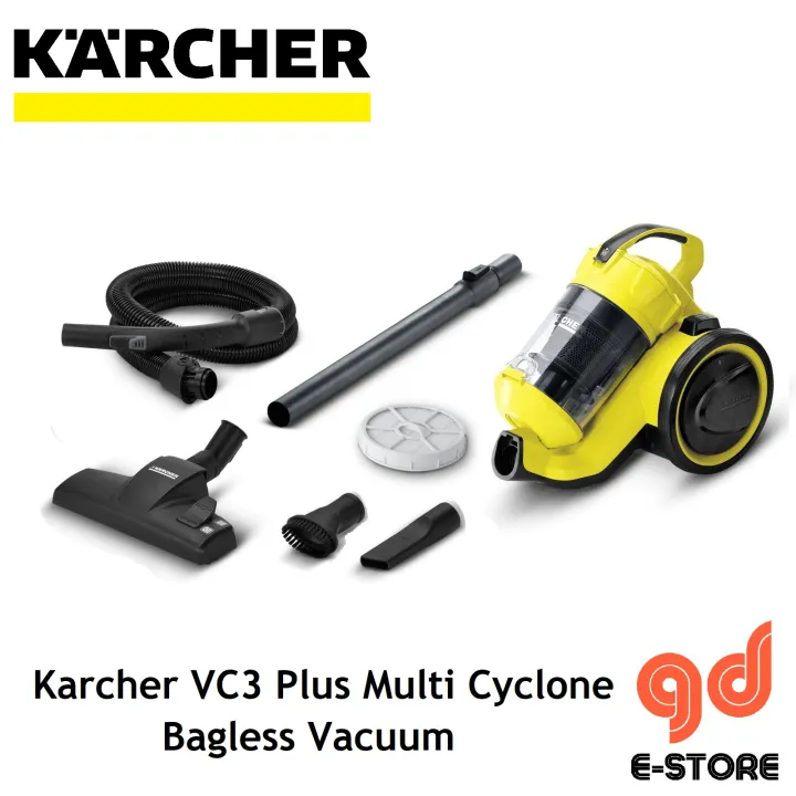 Karcher Bagless Dry Vacuum Cleaner VC3 PLUS with Multi-Cyclone / HEPA Filter | Lazada