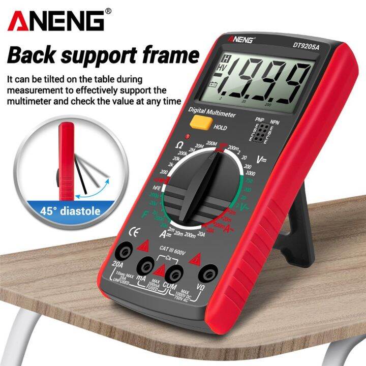 💥ส่งจากไทย💥ANENG DT9205Aมัลติมิเตอร์ดิจิตอลความแม่นยำสูงมัลติฟังก์ชั่นป้องกันการเผาไหม้ซ่อมบ้าน ...