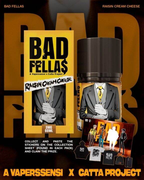 Bad Fellas Raisin Cream Cheese 60ML by Vaperssensi x Catta - Liquid ...