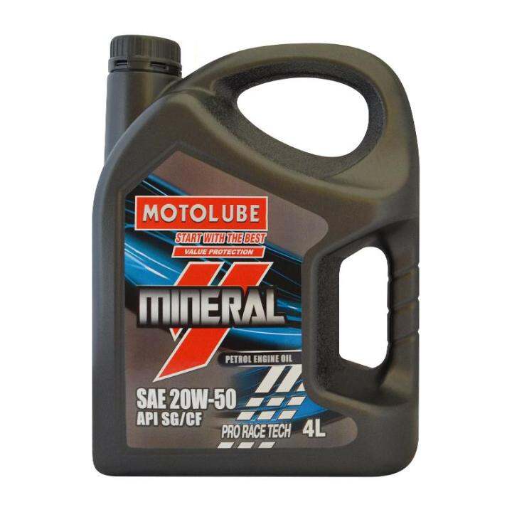 YOKOHAMA MOTOLUBE Mineral Engine Oil SAE 20W-50 API SG/GF Pro Race Tech 4L | Lazada