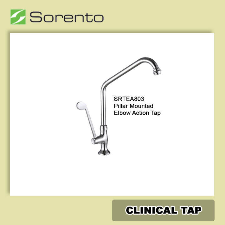 SORENTO Pillar Mounted Kitchen Sink Tap / Water Tap / Elbow Action Tap ...