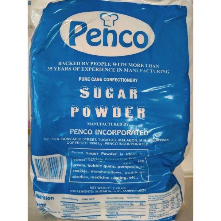 Powdered Sugar / Confectioner’s Sugar / Pure Cane Confectionery / Penco ...