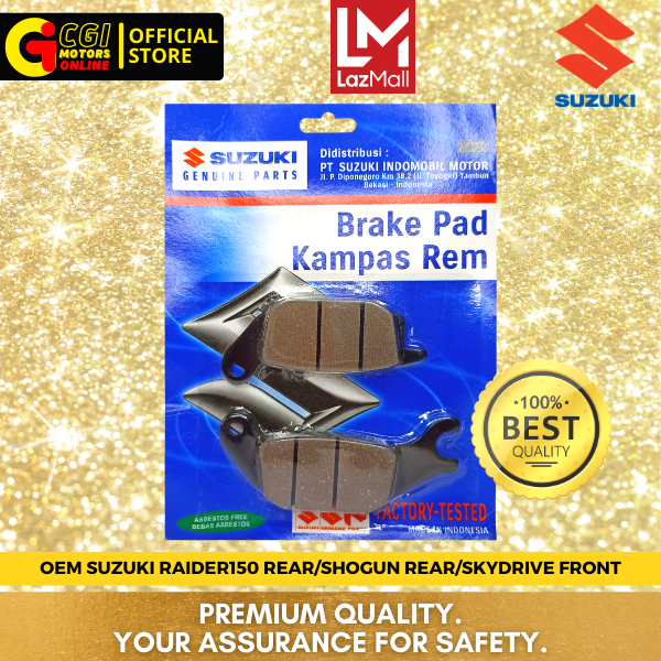 [ORIGINAL] SUZUKI Brake Pad for Raider150 Rear/Shogun Rear/Skydrive ...