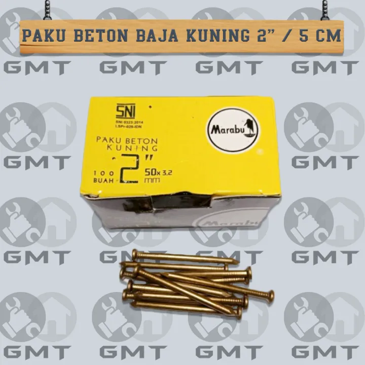 Paku Beton Baja Kuning 2" / 5 cm (100pcs) | Lazada Indonesia