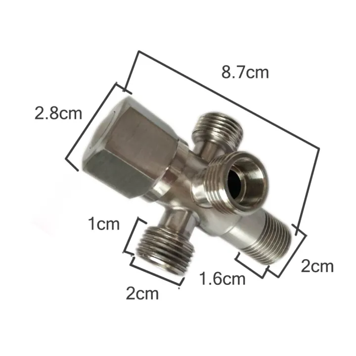 HO- SUS304 Brushed stainless steel 4 way angle valve 3 outlet | Lazada PH