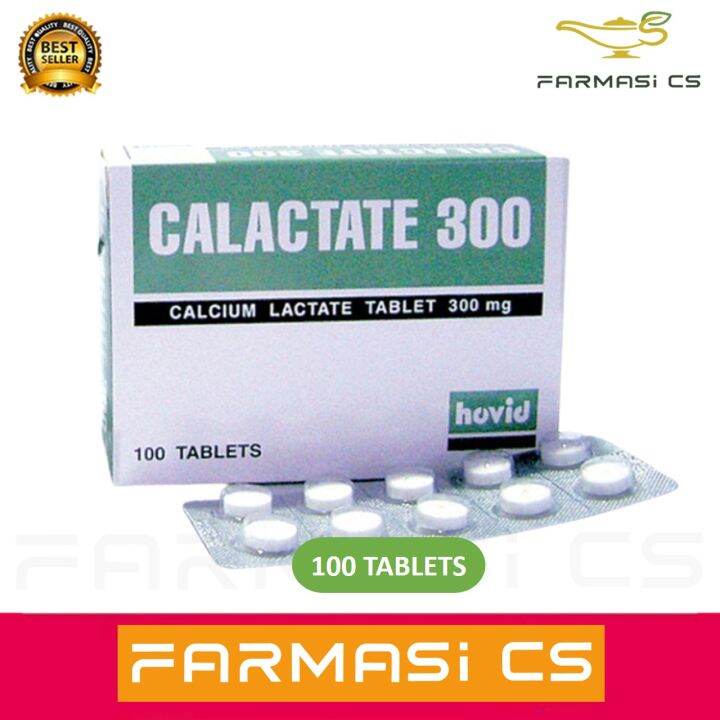 Hovid Calactate 300 mg ( calcium lactate ) 100 Tablets [ strong bone ...