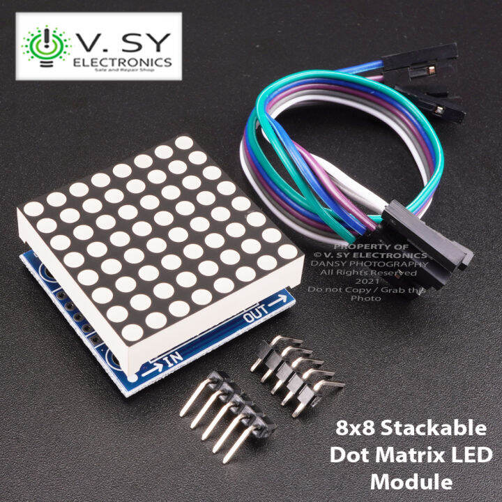 MAX7219 SMD 8x8 Stackable Dot LED Matrix Light Module Board for Arduino ...