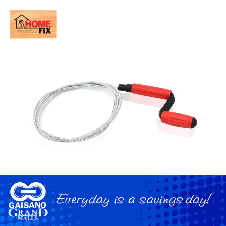 HOMEFIX 1.4m Declogger Spring Wire Rod Sink/Drain Cleaner, Clog Remover ...
