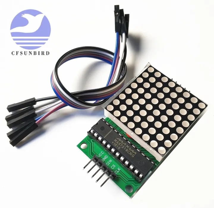 MAX7219 Dot Matrix โมดูลไมโครคอนโทรลเลอร์ชุด DIY ของโมดูล MCU จอแสดงผล ...