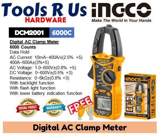 Ingco Digital AC Clamp Meter 6000 counts DCM6003 | Lazada PH