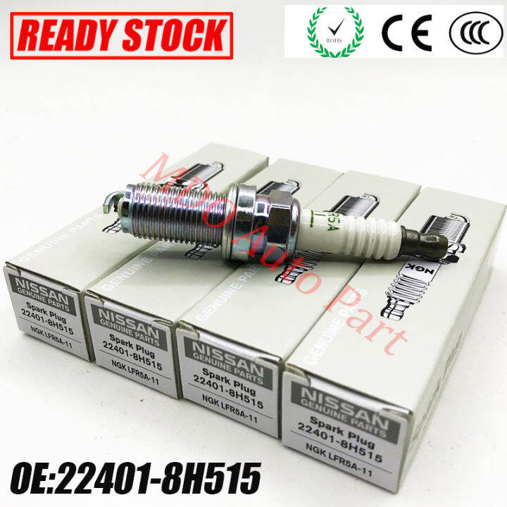 GENUINE 4PCS LFR5A-11 22401-8H515 Normal Spark Plug For Nissan Almera ...