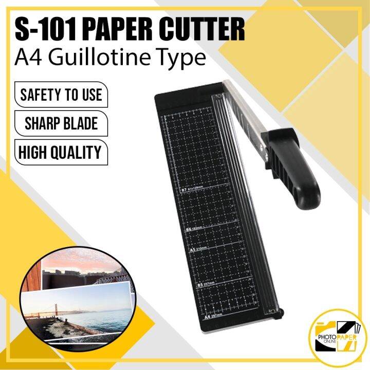 Paper Cutter S-101 Officom Paper Cutter Black A4 | Lazada PH
