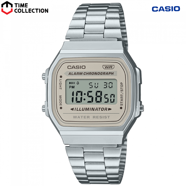 Casio A168WA-8A Digital Stainless Steel Strap Watch | Lazada PH