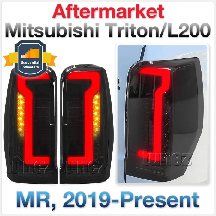 NEW Smoke Edition Full LED Tail Lights Rear Lamp For Mitsubishi Triton ...