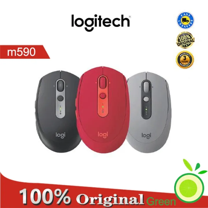 Logitech M590 Wireless Mute Mouse 2.4Ghz Unifying Dual Mode 1000 DPI ...