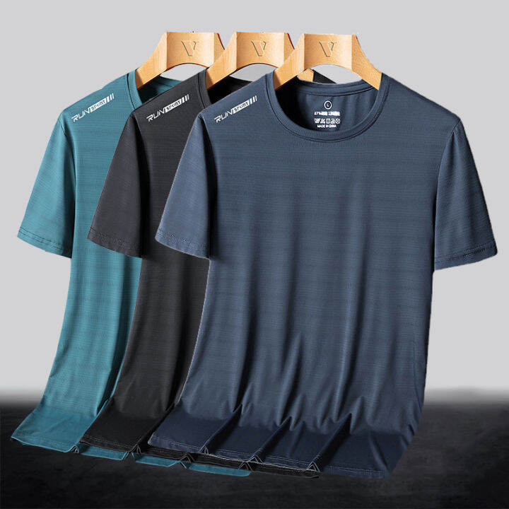 (L-8XL) ผู้ชายวิ่งเสื้อยืดการบีบอัดแห้งเร็วกีฬาเสื้อยืดยิม C Rossfit ฟุตบอล Tee เสื้อผู้ชาย ...