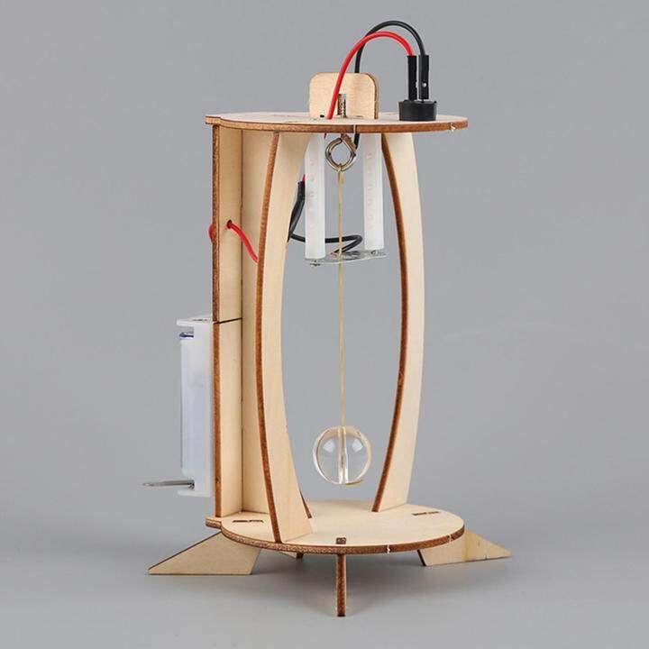 Pecine DIY Earth Quake Alarm Toy Set Wood Science Experiment Model for ...