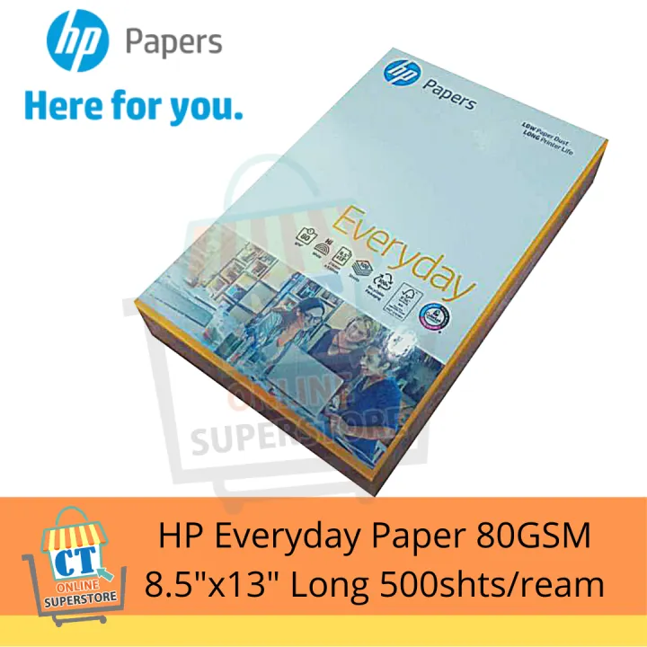 HP Everyday Paper 80GSM Long 500pcs/ream | Lazada PH