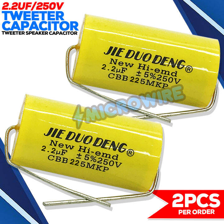 2pcs Tweeter Capacitor 2.2UF/250V | Lazada PH