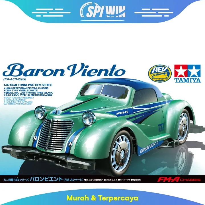 Tamiya Original Baron Viento FMA Chassis Mini 4WD Medium Tire | Lazada ...