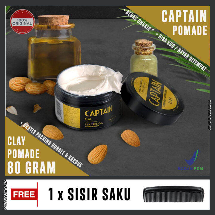 Captain Clay Pomade Strong Hold 80gram | Lazada Indonesia