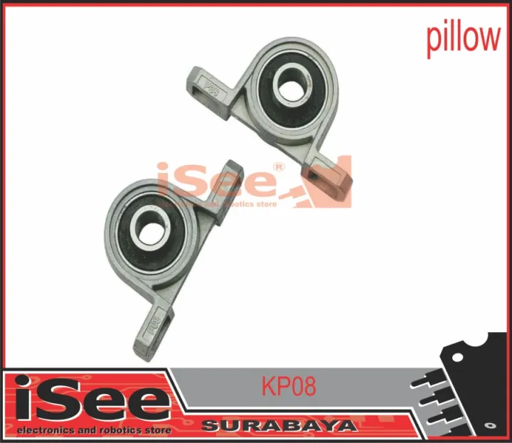 Zinc Alloy KP08 8mm Diameter Pillow Block Mounted Ball Bearing | Lazada ...