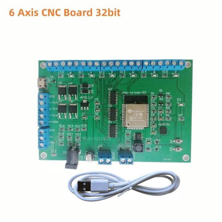 GRBL การ์ดเคลื่อนไหว USB 6แกนเบรคเอาท์บอร์ดแผงควบคุม ESP32ไวไฟ32Bit CPU Cnc แบบเดียวกัน Mach3เรา ...
