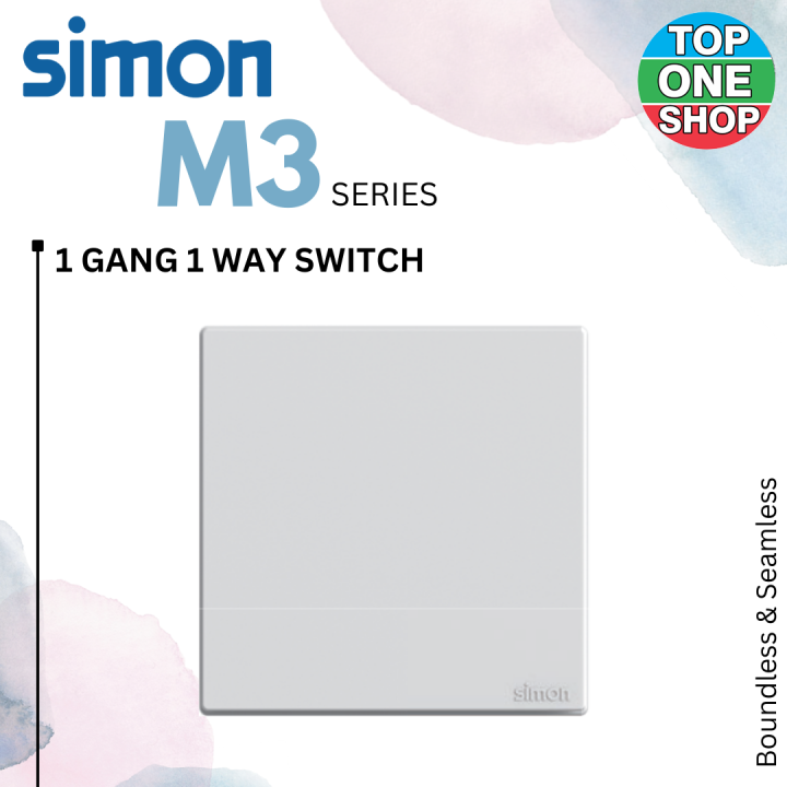SIMON M3 SERIES (MATT WHITE) SWITCHES SOCKETS OUTLET 1G1W 2 GANG 13A ...