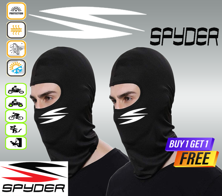 SPYDER logo Motorcycle Balaclava Helmet Full face Mask Bonnet NO FOAM ...