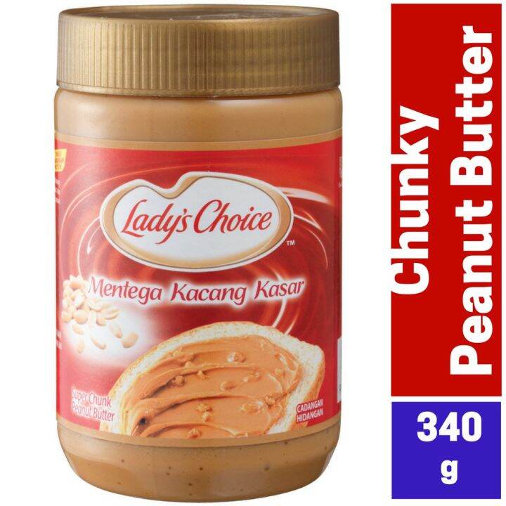 Lady’s Choice Peanut Butter Chunky Bread Jam / Jem kacang ROTI (340g ...