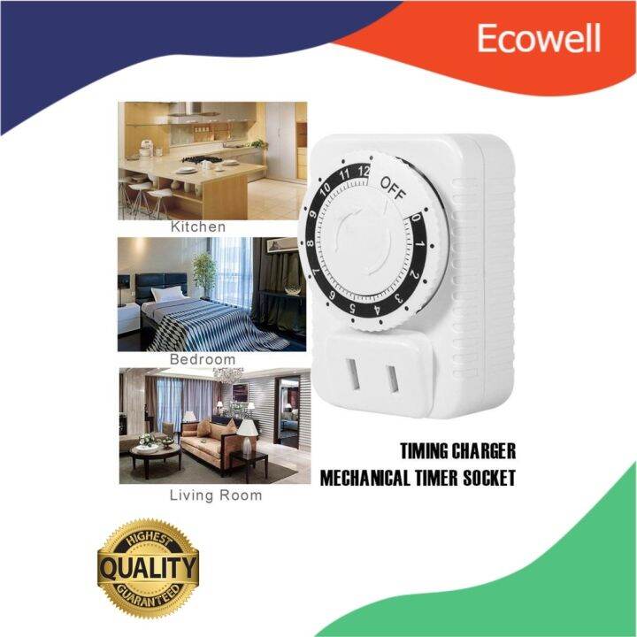 Ebike Timer Socket 12 Hours Electrical Machinery Time Wall Plug Switch ...