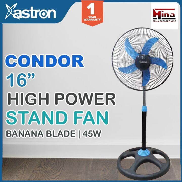 Astron CONDOR Stand Fan 16 (Blue) 45W Electric Fan | Lazada PH