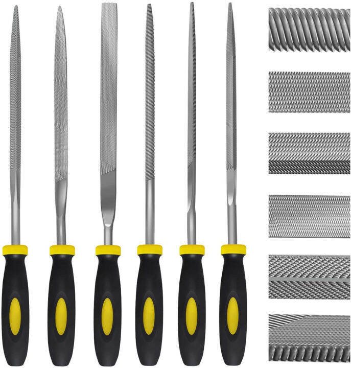(4x160mm)Needle File Set, 6 Pieces Hand Metal Files, Hardened Alloy ...