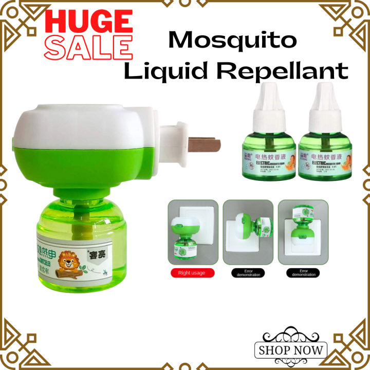 Electric Mosquito Liquid Repellent Odorless Gentle Non-Toxic plugs For ...