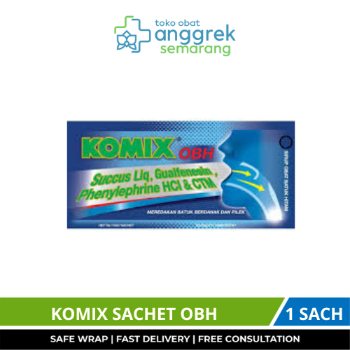 KOMIX SACHET OBH/OBAT BATUK BERDAHAK/ MERINGANKAN GATAL TENGGOROKAN ...