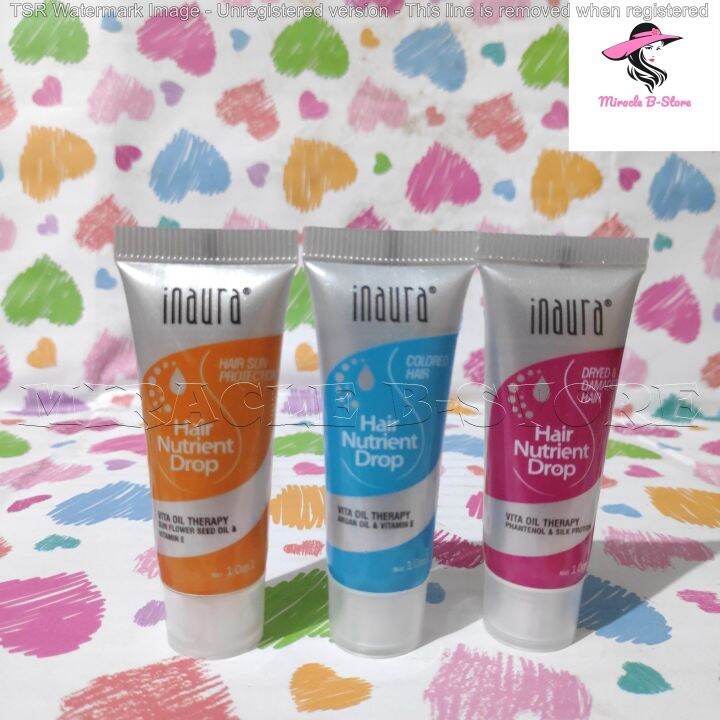 INAURA HAIR NUTRIENT DROP 10 ML SATUAN VITAMIN RAMBUT KERING / RUSAK ...