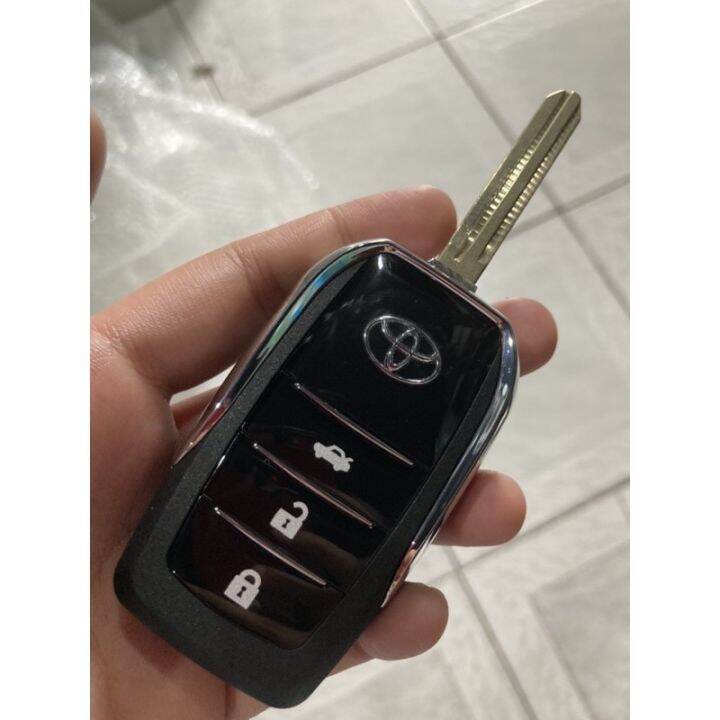 TOYOTA VIOS GEN 4 2019-21 Modified Flip Key Shell Case with LOGO Flip ...