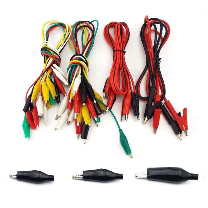 Alligator Clips Electric Test Lead Cable Pince Crocodile DIY Jumper ...