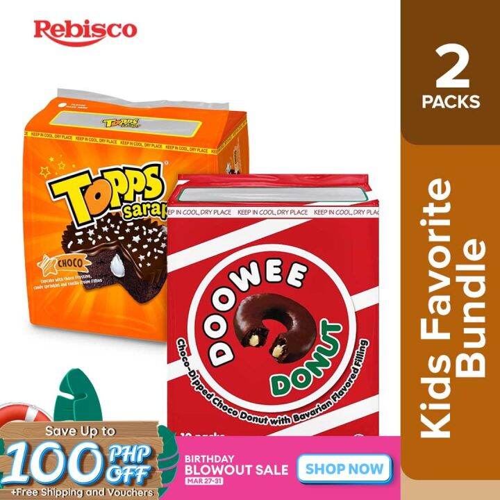 Kids Favorite Bundle: Doowee Donut Choco + Topps Sarap Choco | Lazada PH