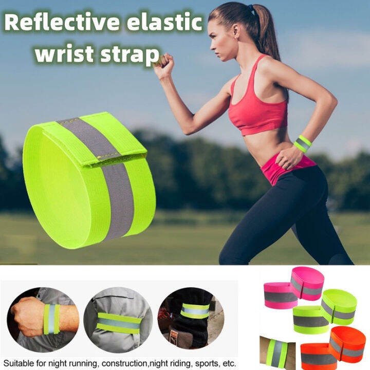 Reflective Bands Elasticated Armband Wristband Ankle Leg Strap Safety ...