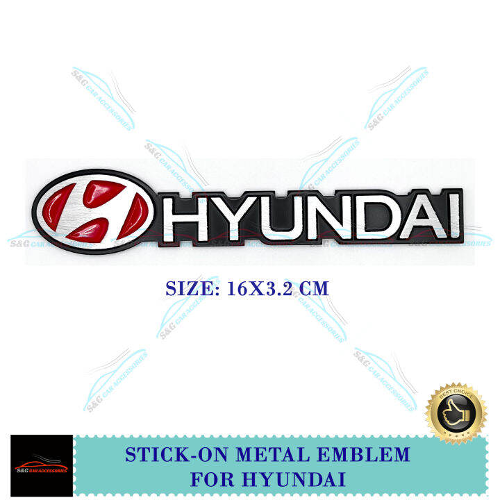 Hyundai 3D Metal Emblem Badge Decal | Lazada PH