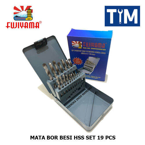 FUJIYAMA Mata Bor Besi Set 19 PCS 1 - 10 MM | Lazada Indonesia