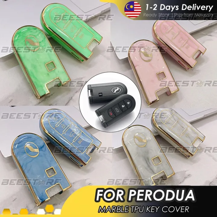 Perodua Bezza Myvi Gen3 Aruz Axia Marble TPU Key Cover Sarung Kunci ...