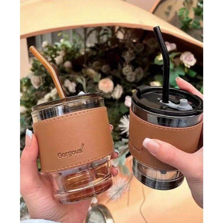 Gorgous 420ml 450ml New Coffee Cup Portable Borosilicate Glass w ...