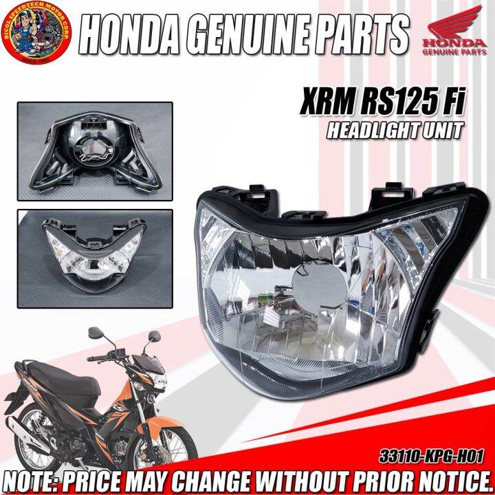 XRM RS 125 FI HEADLIGHT UNIT (HPI) (GENUINE: 33110-KPG-H01) | Lazada PH