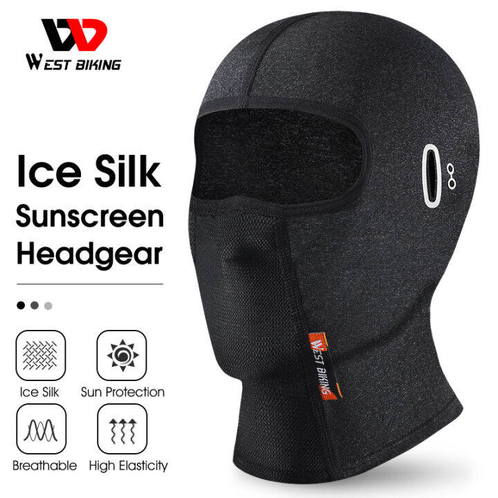 WEST BIKING Balaclava Full Face Mask Summer Ice Silk Anti-UV Tube Mask ...