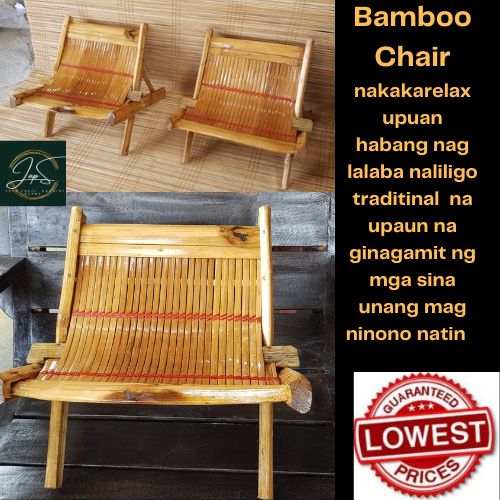 Bamboo Chair / Small Bamboo Chair /upuan pang laba / Traditional Chair ...