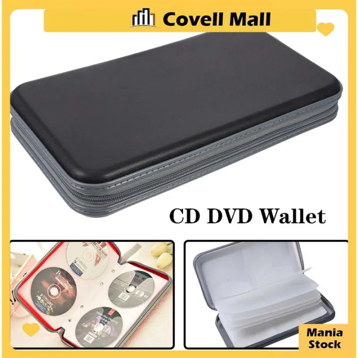 CD DVD Wallet Storage Organizer Case 80 Disc CD Storage Bag Case Zipper ...