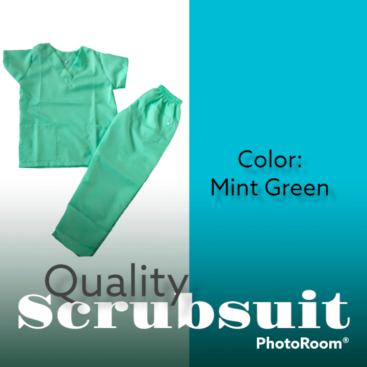 Quality Scrub suit/ Medical uniform/ Mint Green | Lazada PH